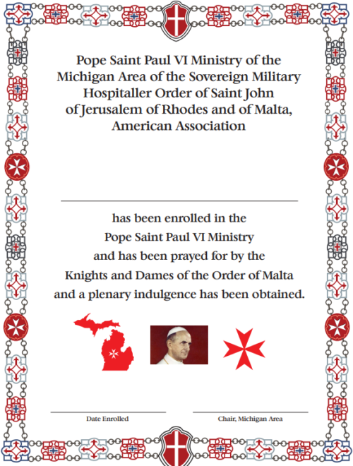 Over 100 Plenary Indulgences Obtained Through Michigan Area's New St ...